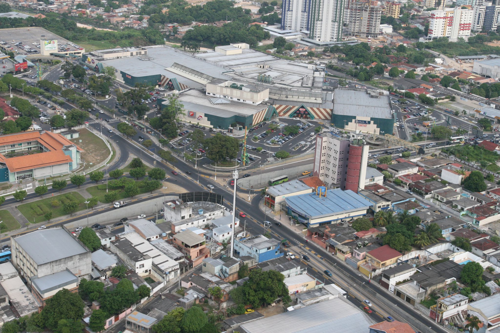 Vista aérea do Amazonas Shopping - Instituto Durango Duarte