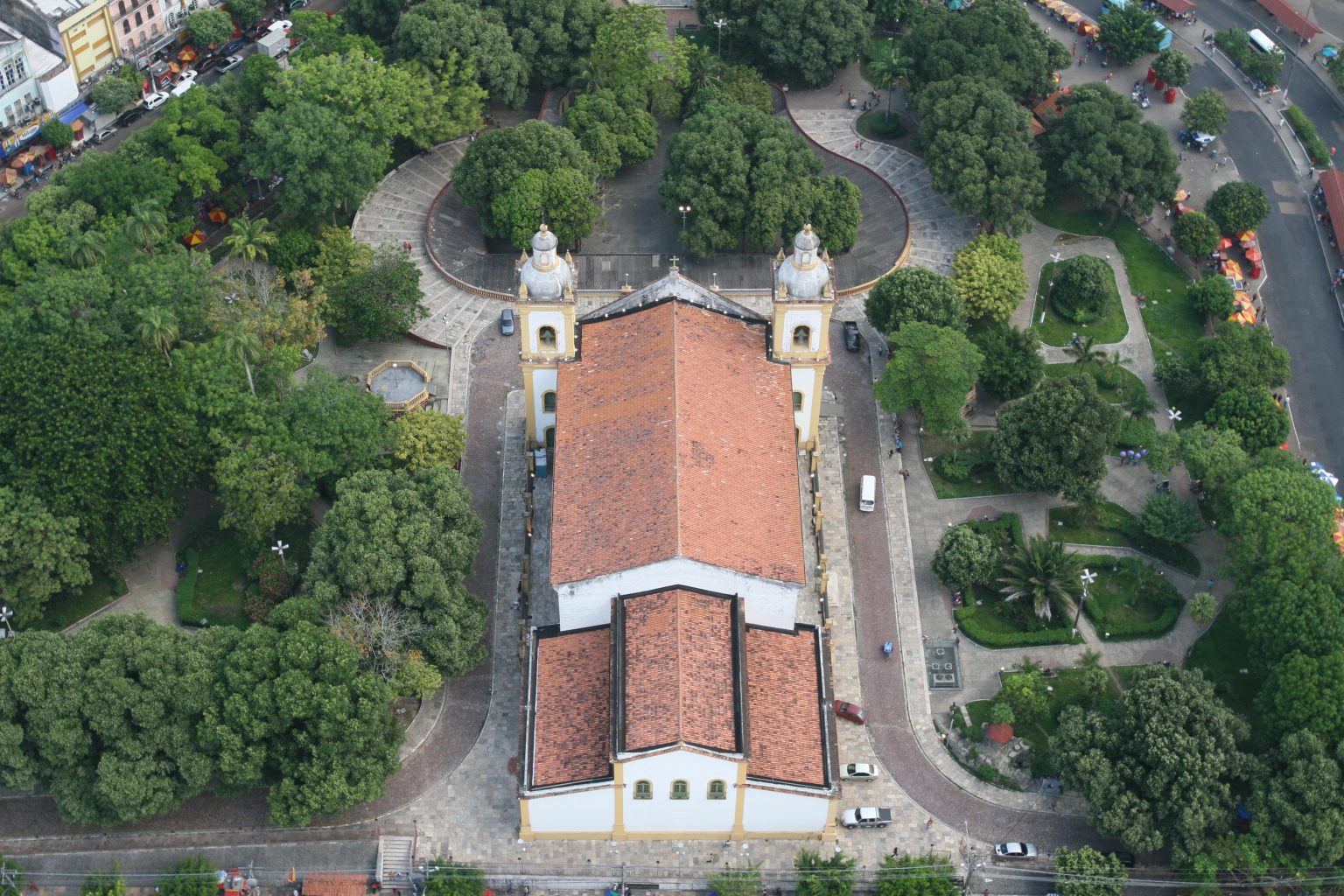 Vista aérea da Igreja Matriz de Manaus - Instituto Durango Duarte